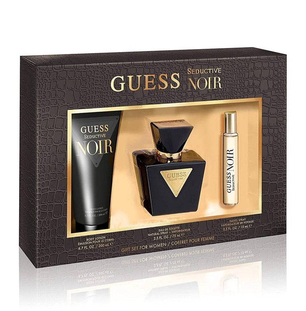 Guess Seductive Noir For Women Set EDT 75Ml+EDT 15Ml+Body Lotion 100Ml ...