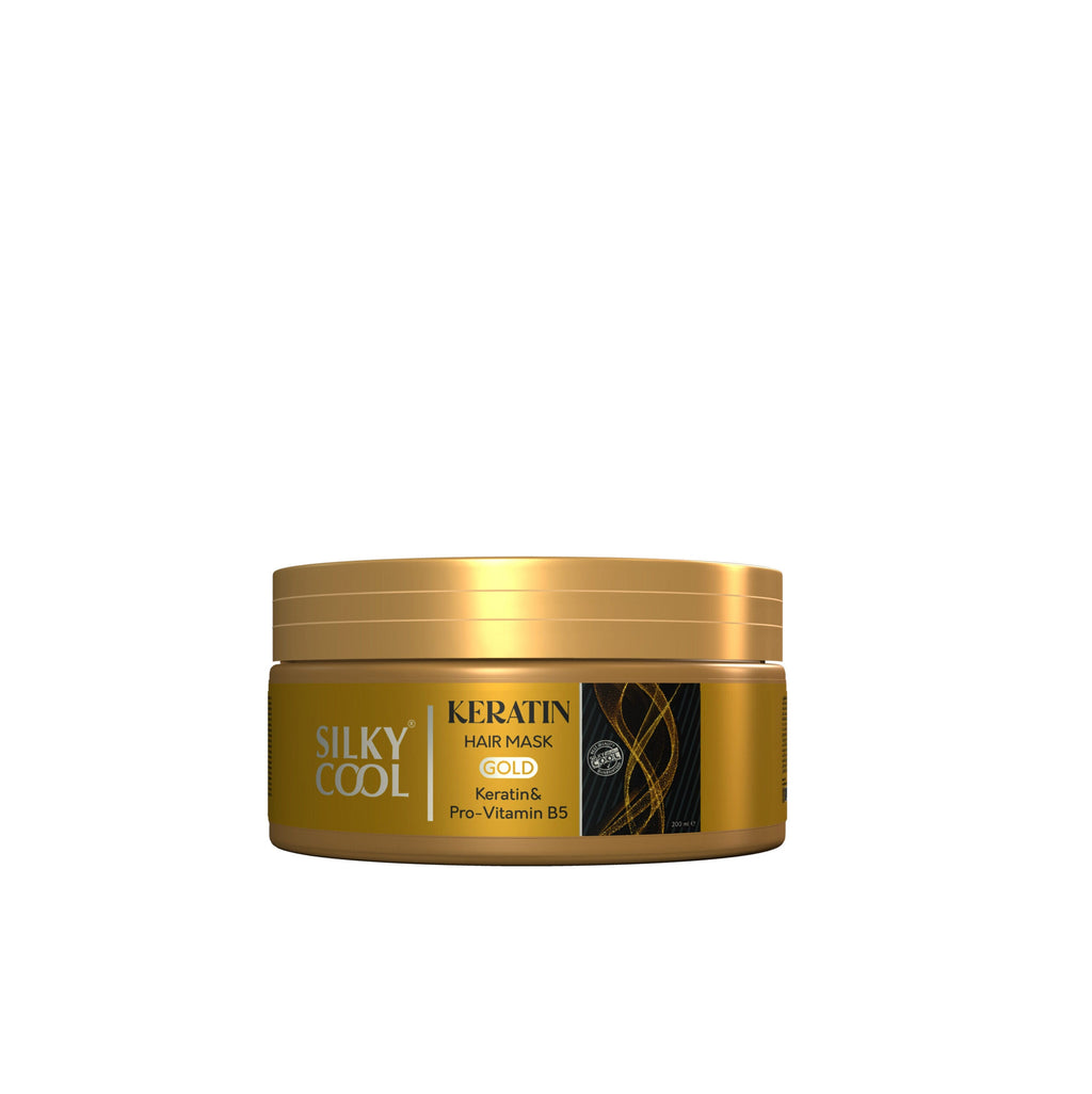 Silky Cool Keratin Gold Pro Vitamin B5 Hair Mask 200Ml – Allurebeautypk
