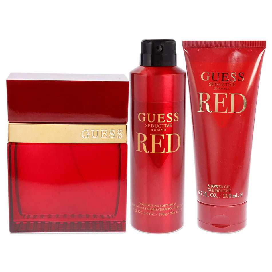 Guess Seductive Red For Men EDT 100Ml+Body Spray 226Ml+Shower Gel 200M ...