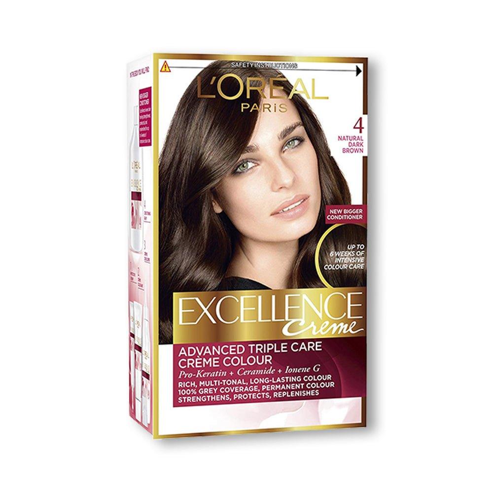 Loreal Professional Triple Protection Excellence Cream 4 Brown ...