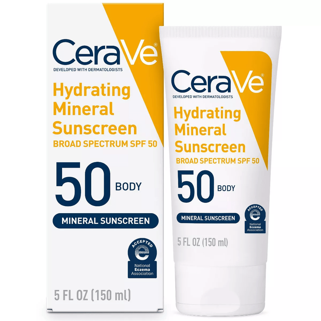Cerave Hydrating Mineral Sunscreen SPF 50 Body Lotion 150Ml ...