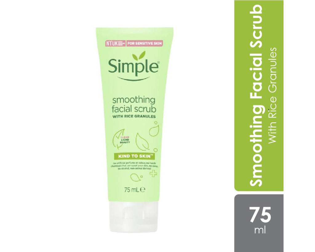 Simple Smoothing Facial Scrub Rice Granules 75Ml – Allurebeautypk